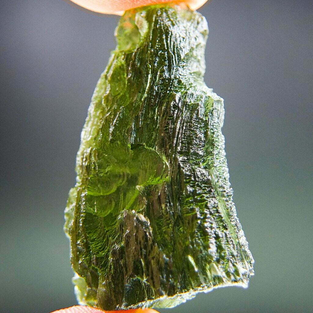 Big Moldavite - Certified - Drop - natural upper fragment shape ...