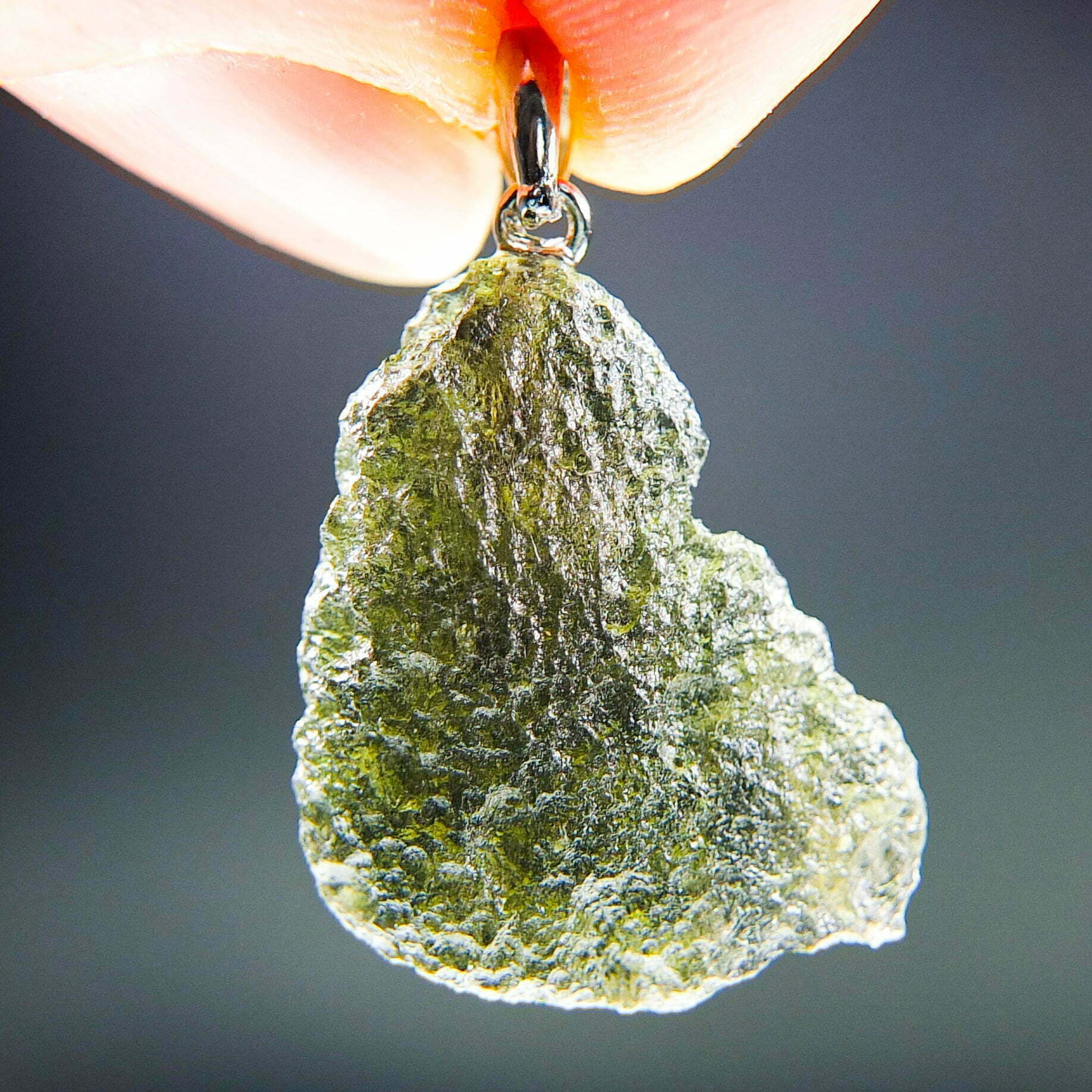 Moldavite pendant with CERTIFICATE - NaturalMoldavites.com
