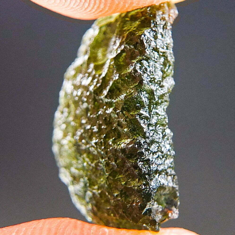 Moldavite - Elipsoid - natural fragment shape - NaturalMoldavites.com