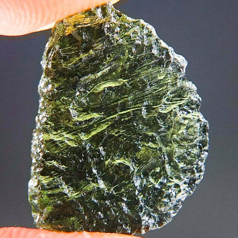 Moldavite - Elipsoid - natural fragment shape - NaturalMoldavites.com