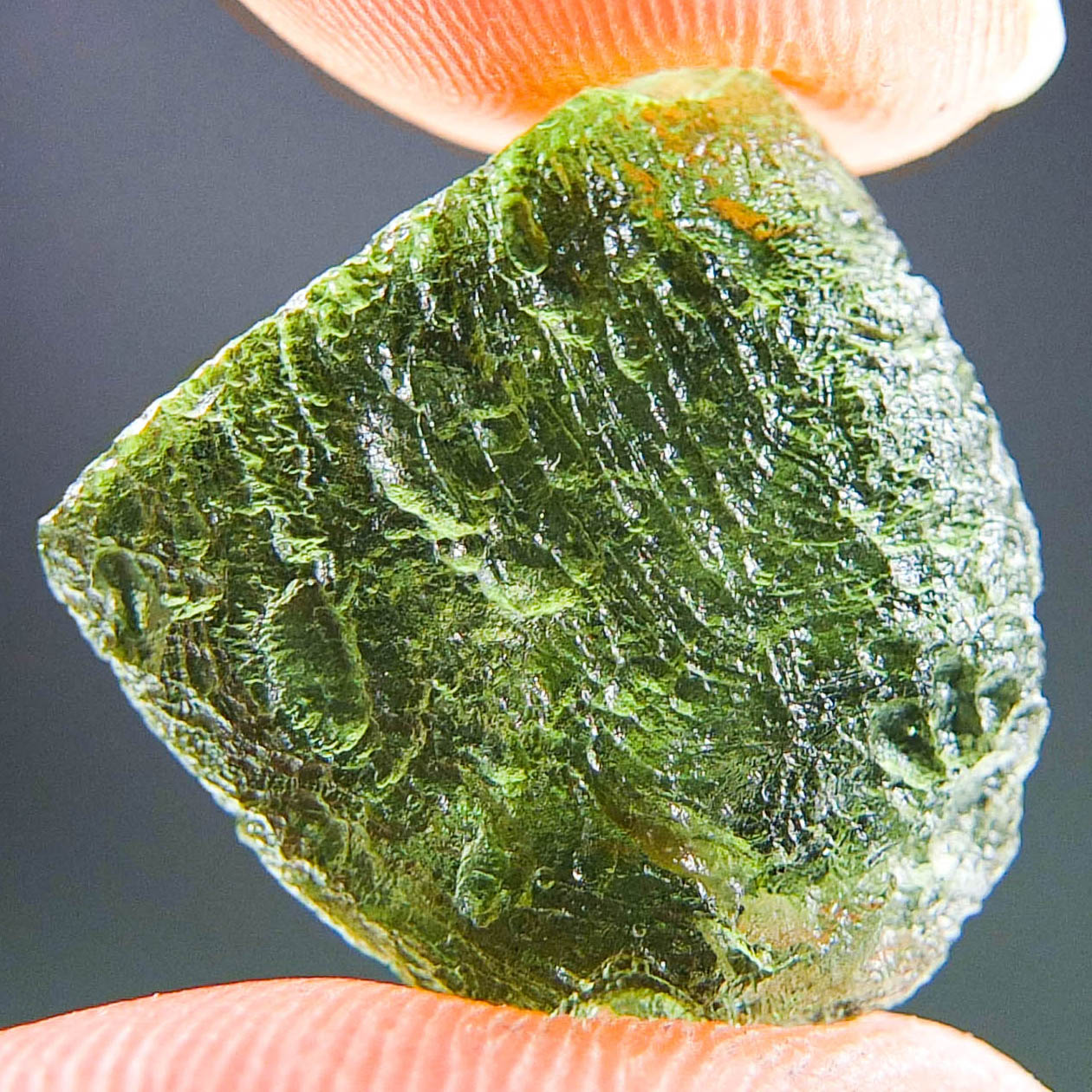Moldavite with CERTIFICATE - Elipsoid - natural fragment shape ...